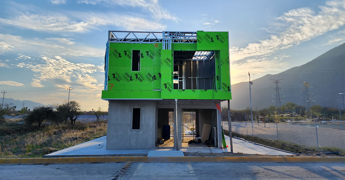 Con USG Structo-Steel®, casa lista en dos semanas