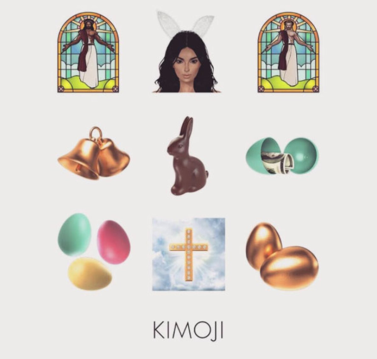 Kim Kardashian lanza sus emoticonos de Semana Santa