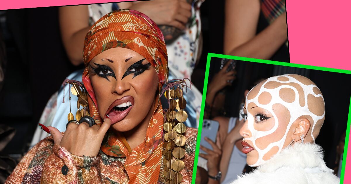 Doja Cat sorprende con sus exóticos beauty looks en Fashion Week París