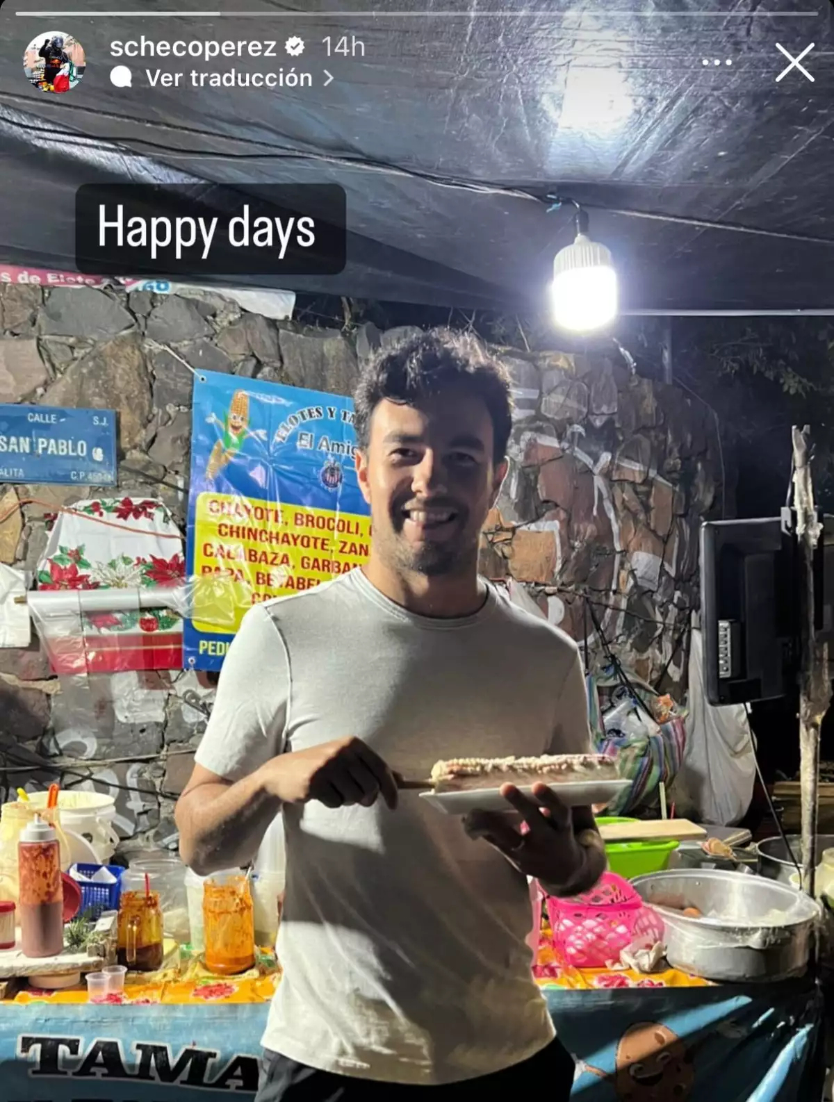 Checo Pérez es team elotes: Así disfruta sus vacaciones de verano 2023 ...