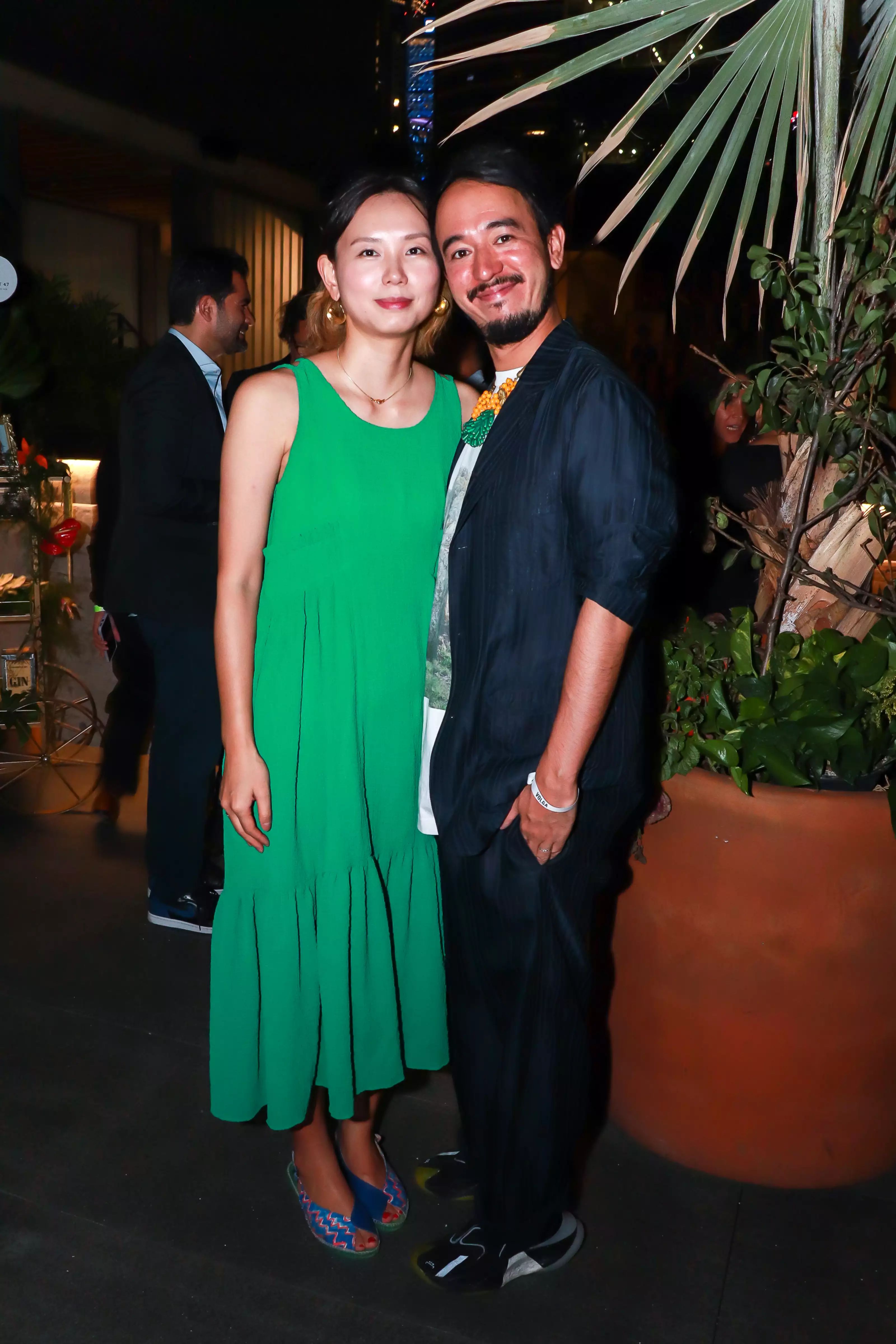 Alan Salomón y Nabille Fillat en la inauguración de Volga