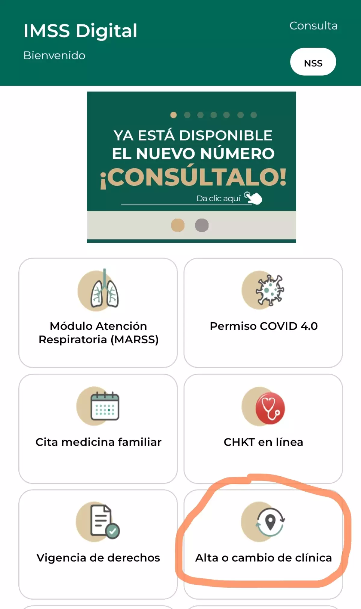 Cómo cambiar de clínica IMSS desde la app móvil