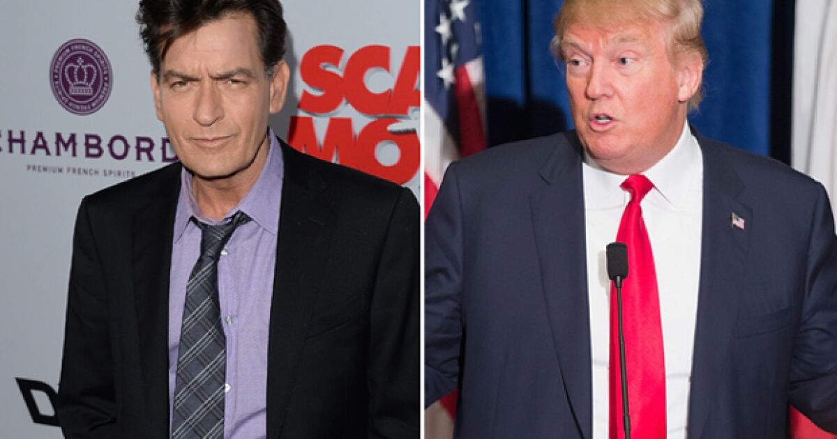 Charlie Sheen se ofrece como vicepresidente de Donald Trump
