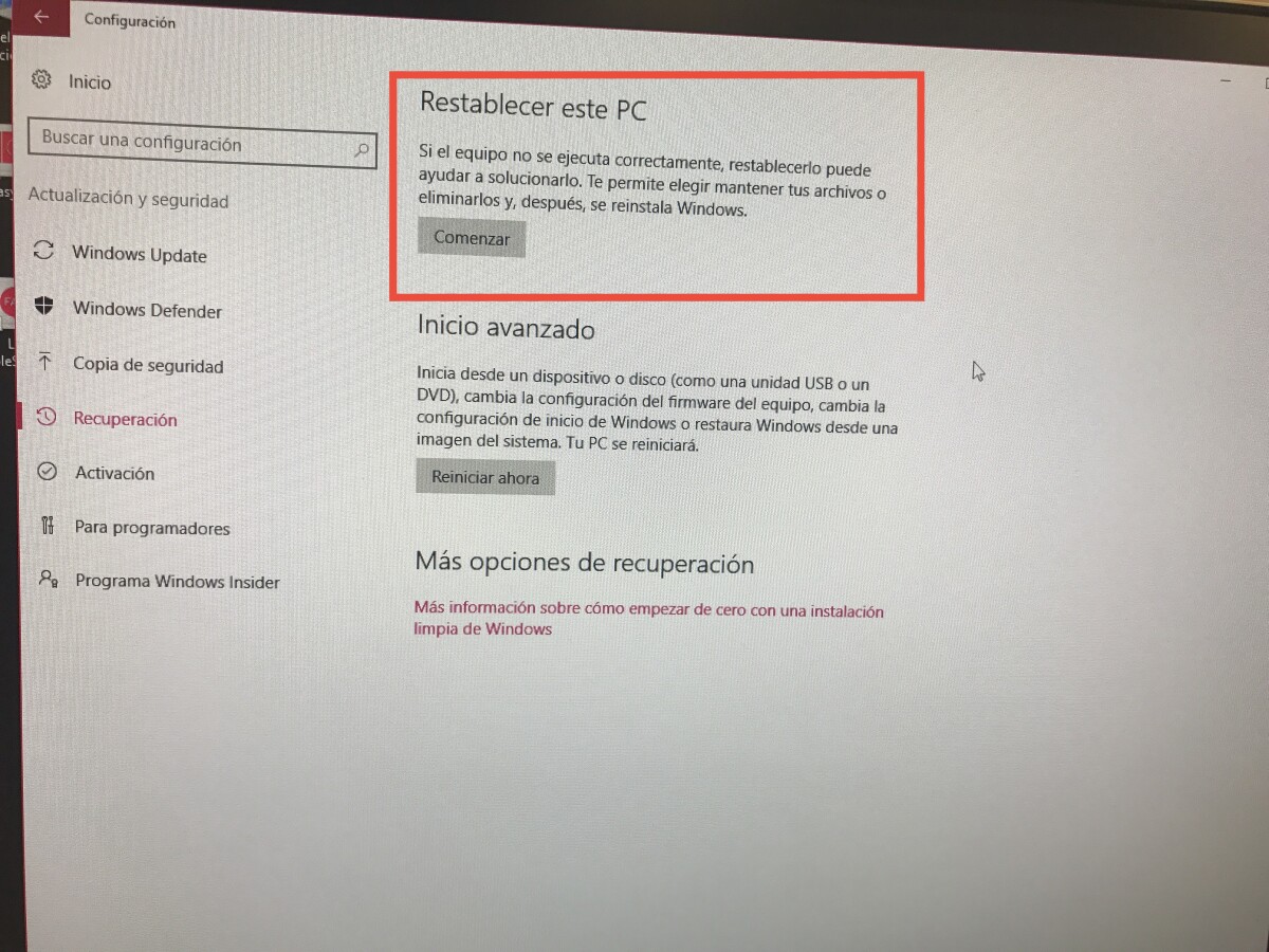 Guía para formatear Windows 10 en cuatro pasos