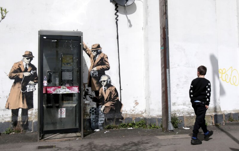 ‘The Spy Booth’, el mural de Banksy que desapareció