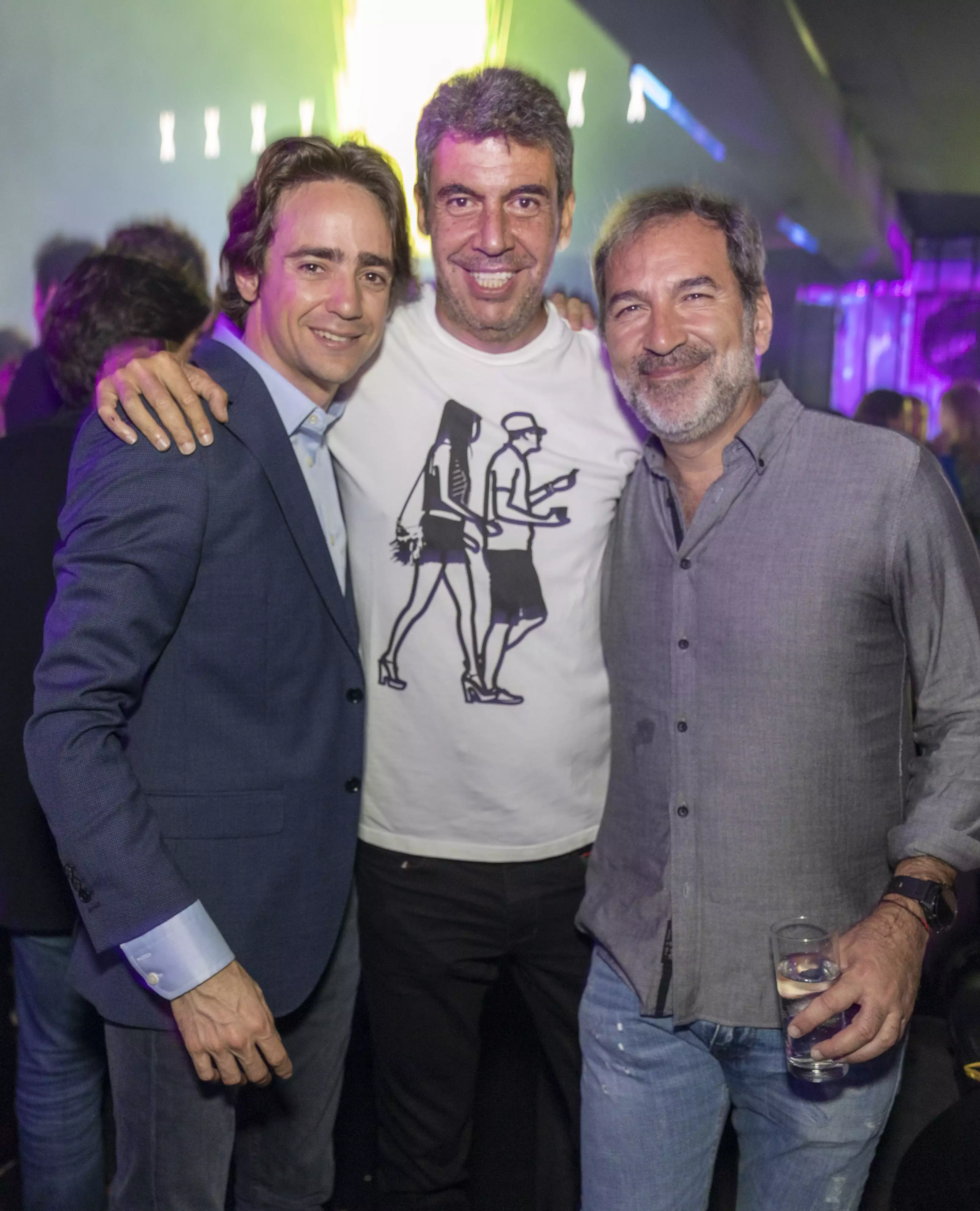 Carlos Slim y Alejandro Soberón en la after party de la F1