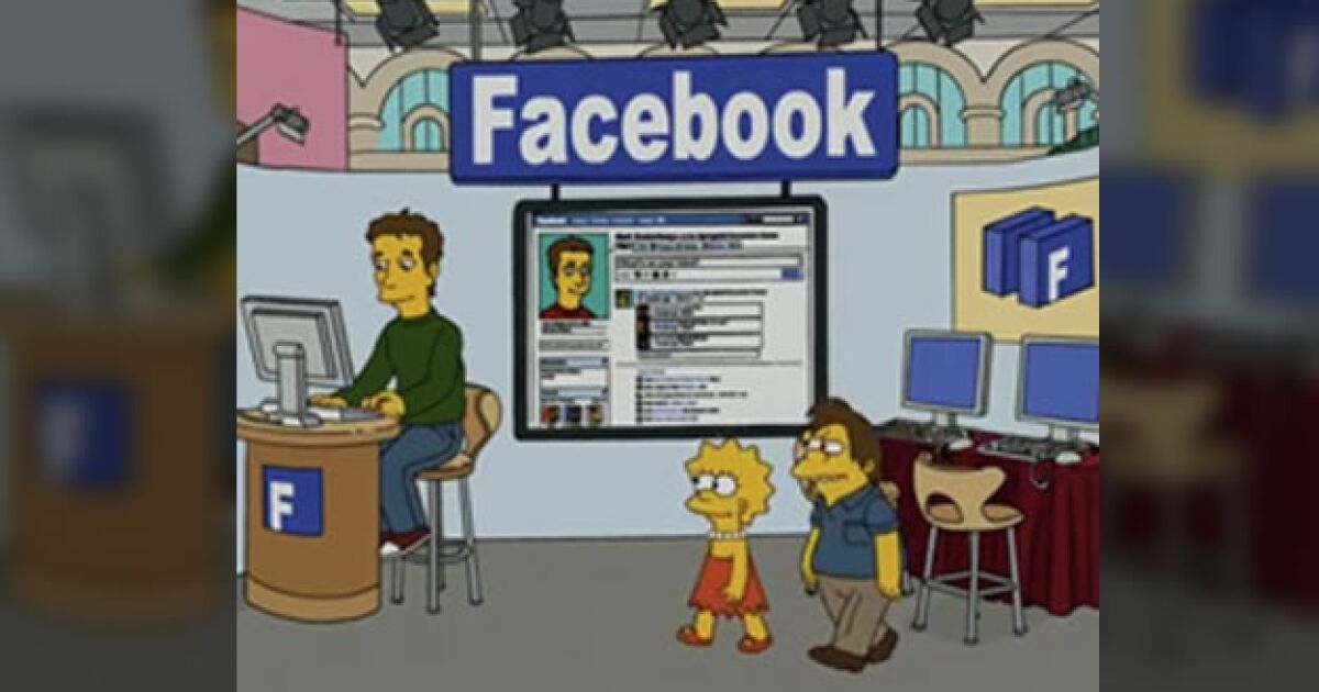 La red de Facebook llega a Los Simpson