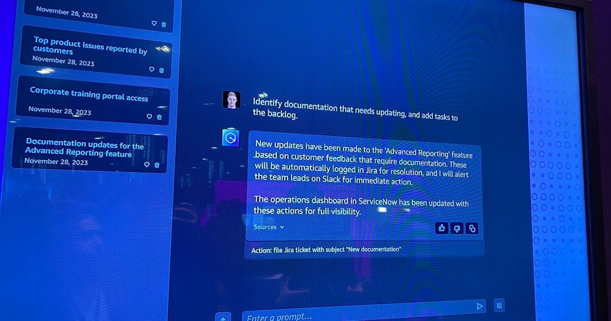 Amazon lanza su chatbot Q, un asistente virtual con inteligencia artificial