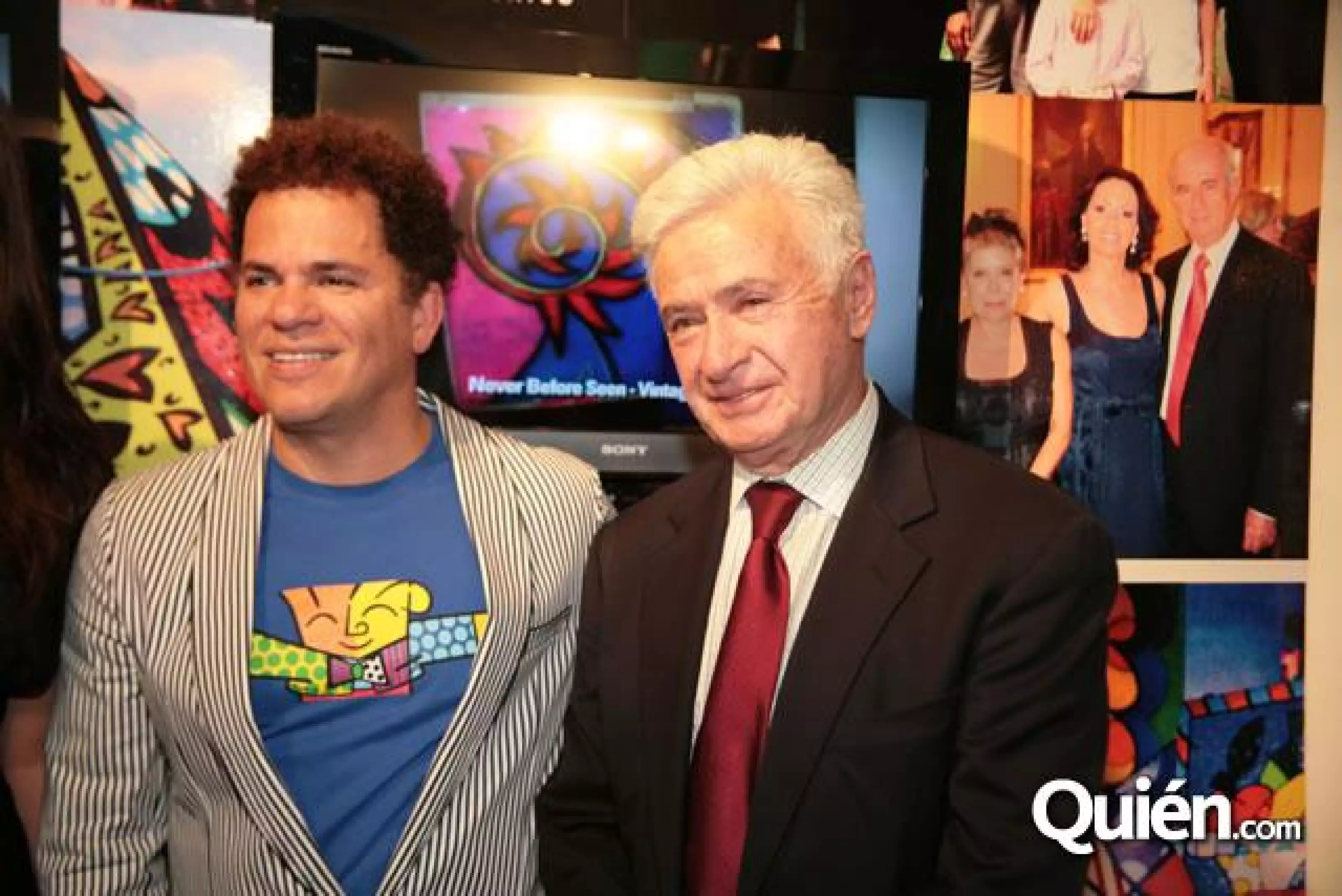 Marc y Renata Pariente en exposición de Romero Britto