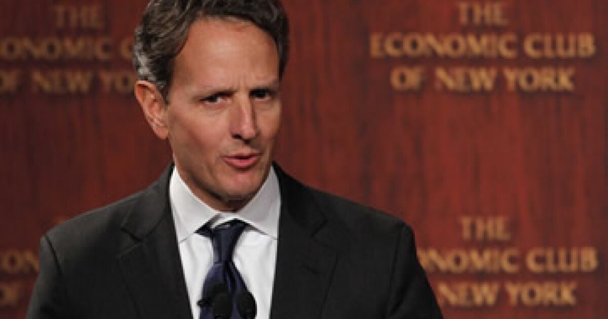 Timothy Geithner advierte a Europa