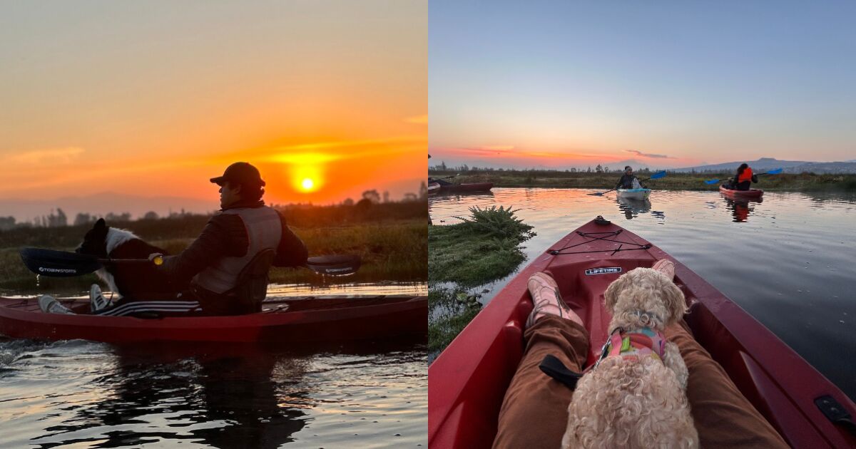 Esta es la experiencia de ver el amanecer en Xochimilco en Kayak
