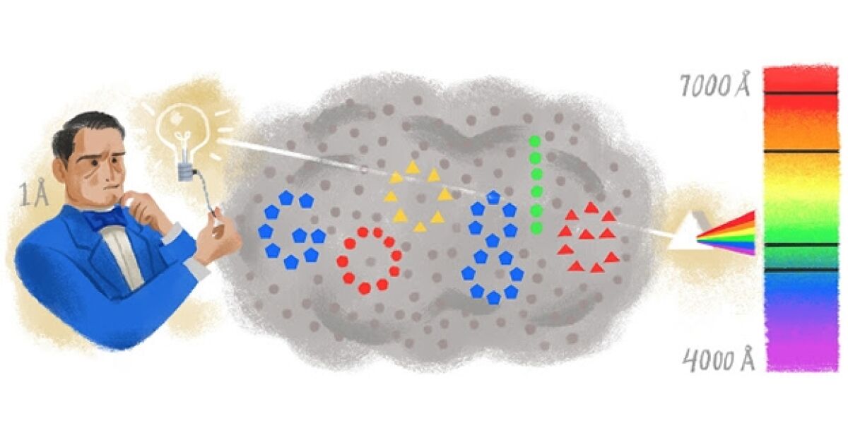 Google le da color al 'espectro' de Anders Jonas Angstrom en su 'doodle'