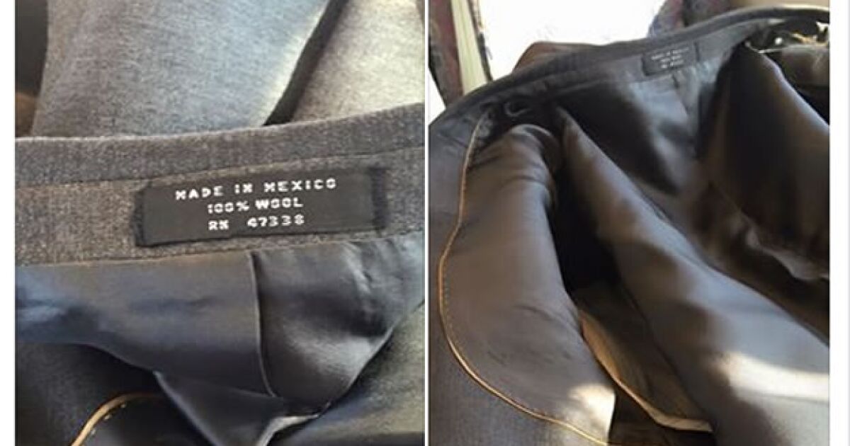 Ropa marca Donald Trump tiene la etiqueta 'Hecho en México'