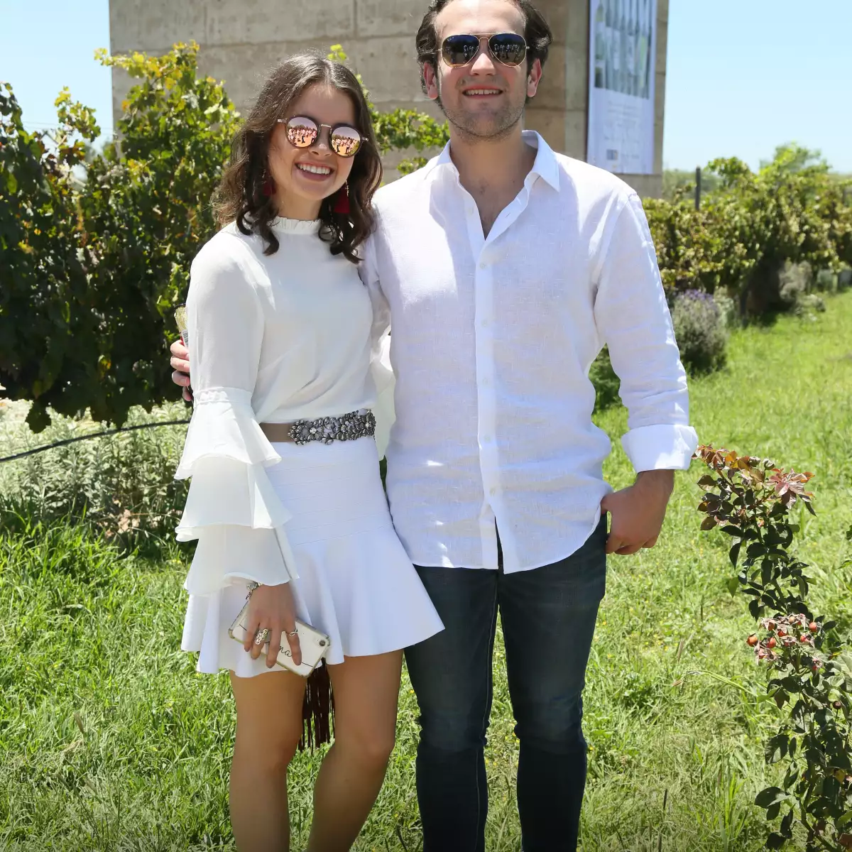 Daniel Hajj y Daniela Ferrer en la vendimia Cuna de Tierra