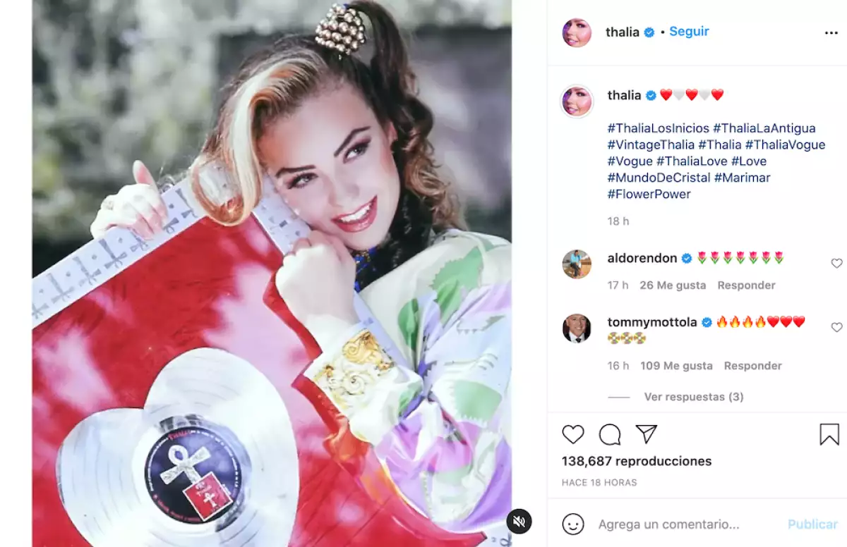 Primeros discos de Thalía vuelven al top 10 de más escuchados (30 años ...