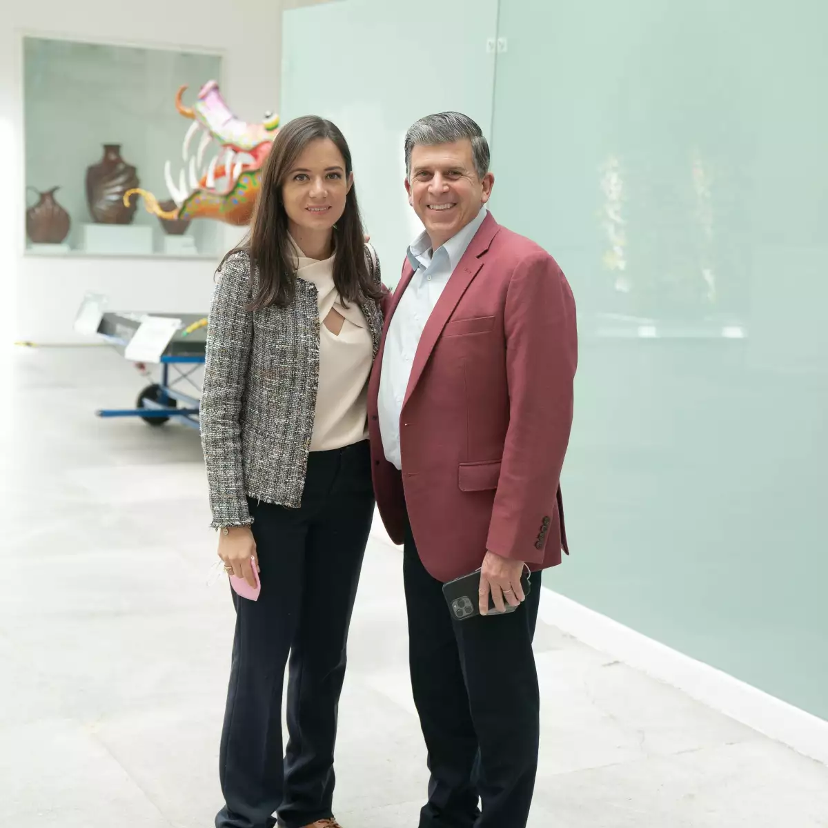 Claudio Landucci, Viviana Corcuera y Martín Olavarrieta en evento del MAP