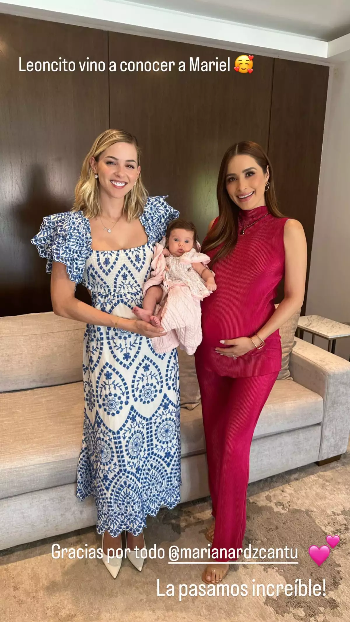 Cynthia y Mariana Rodríguez se reunen para "conocer" a sus bebés