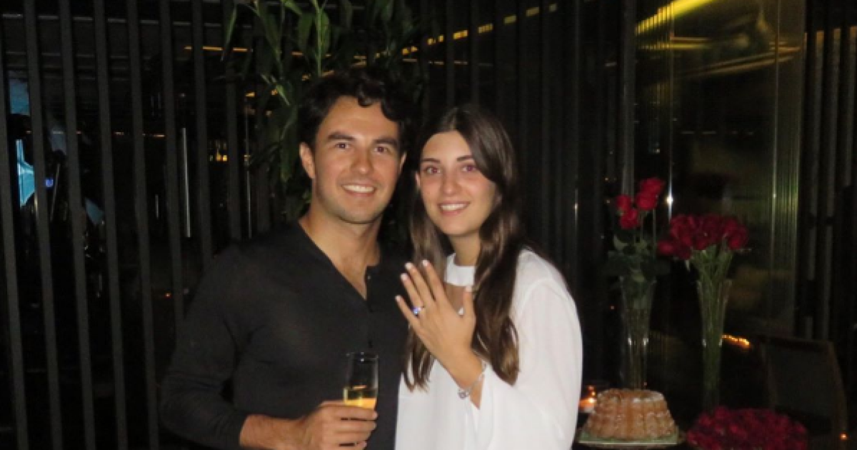 Sergio Checo Pérez se compromete con Carola Martínez