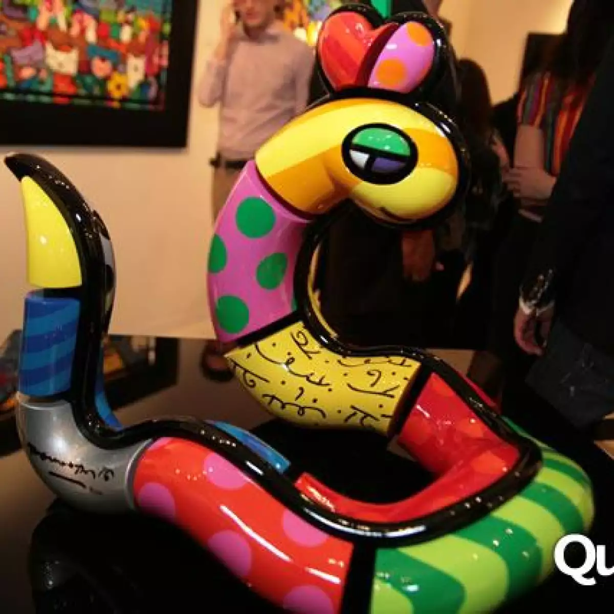 Marc y Renata Pariente en exposición de Romero Britto