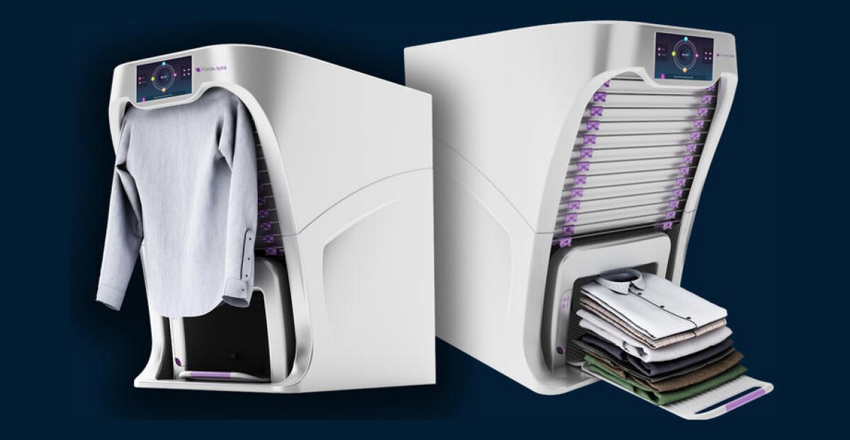 El robot que plancha, dobla, y perfuma la ropa por ti