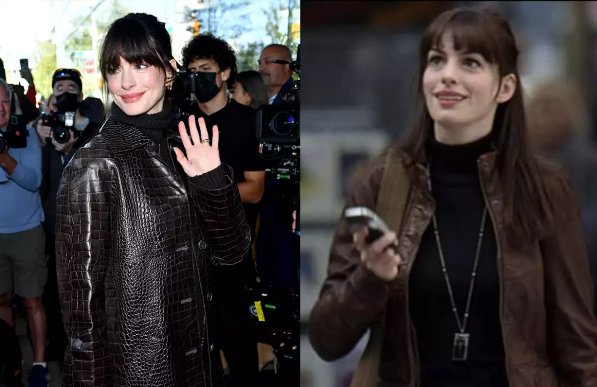 Anne Hathaway es Andy Sachs en el desfile de Michael Kors en NYFW