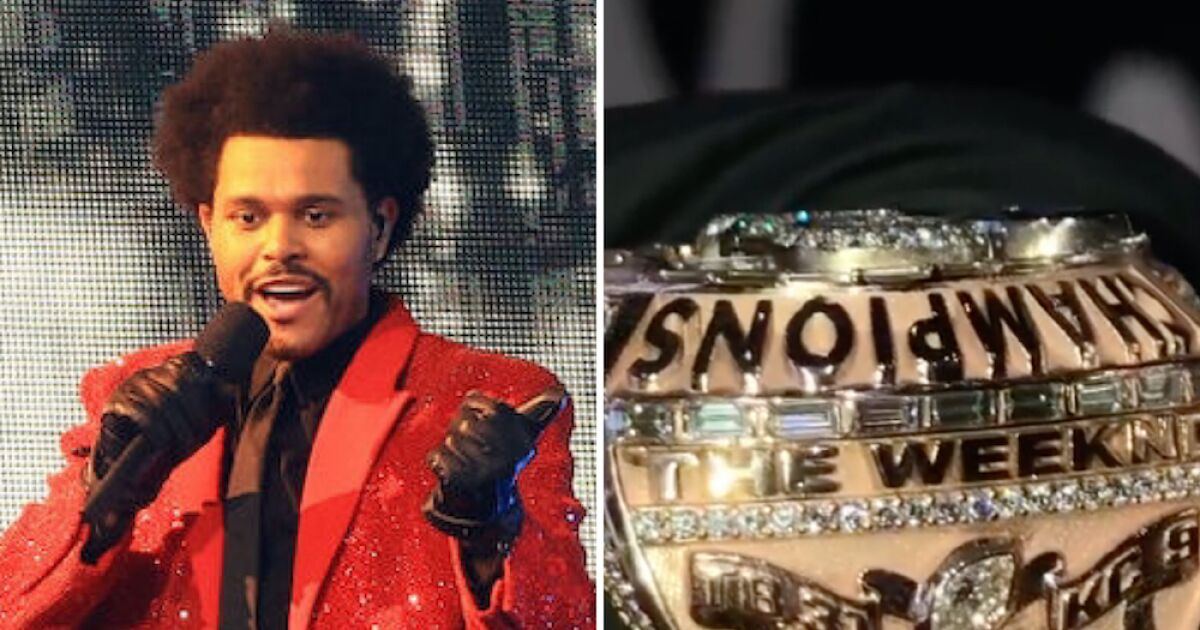 El gran anillo de diamantes que recibió The Weeknd por su show en el ...