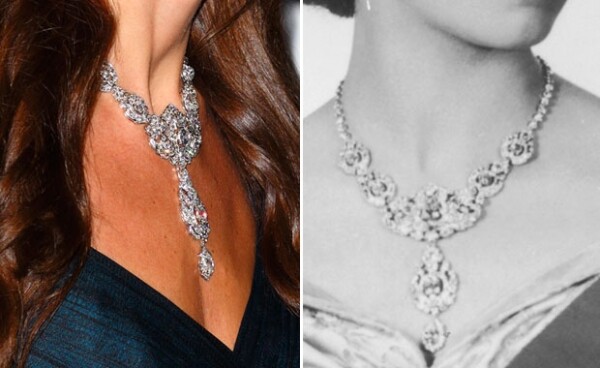Kate Middleton luce collar de diamantes de la reina Isabel
