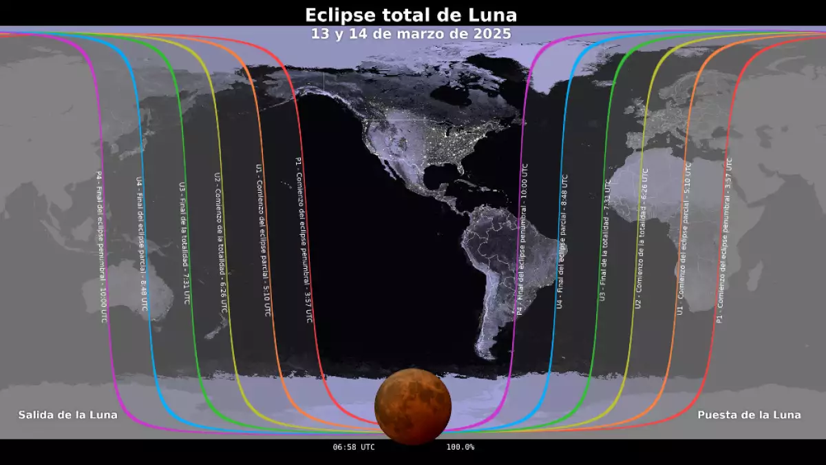 Eclipse lunar de marzo 2025: ¿Dónde se verá en México?