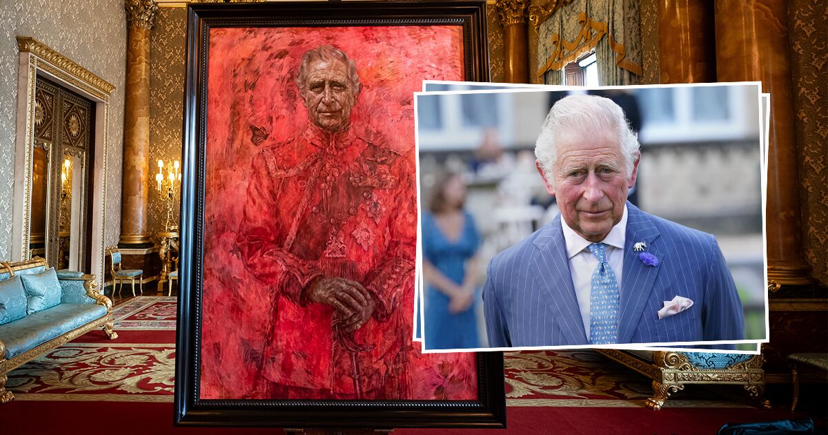 El rey Carlos revela su retrato más dramático y lo comparan con un tampón