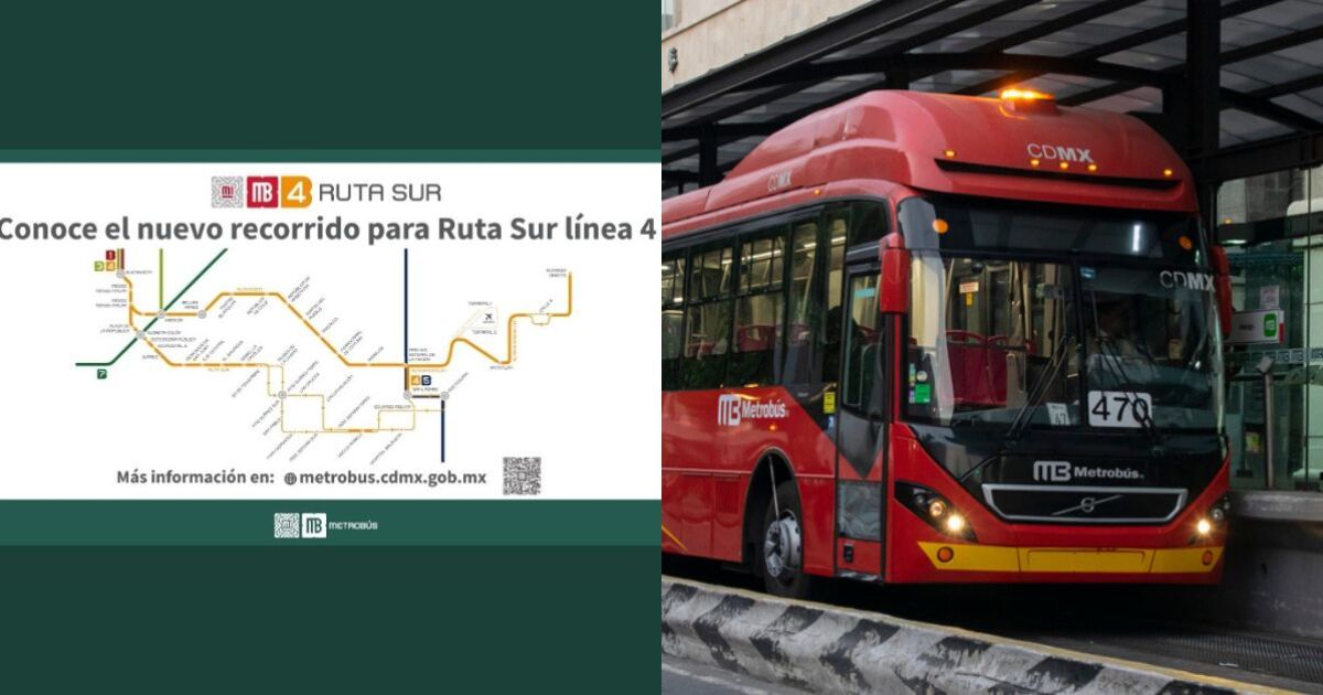 Línea 4 del Metrobús cambiará de ruta en el tramo sur