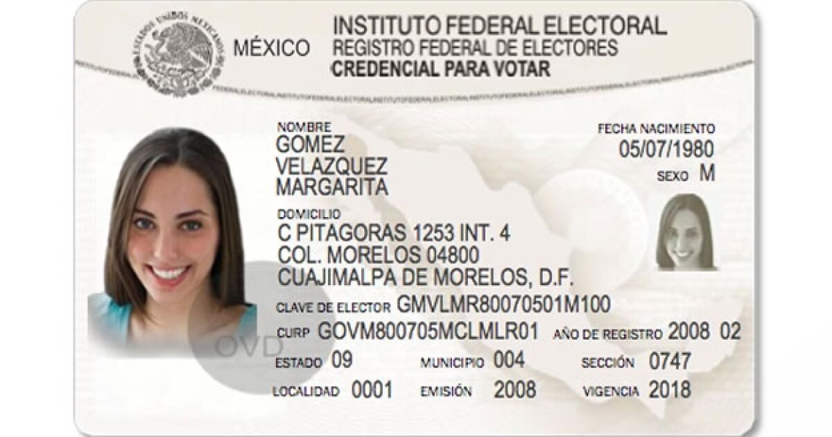 El IFE aprueba nueva credencial de elector con elementos biométricos