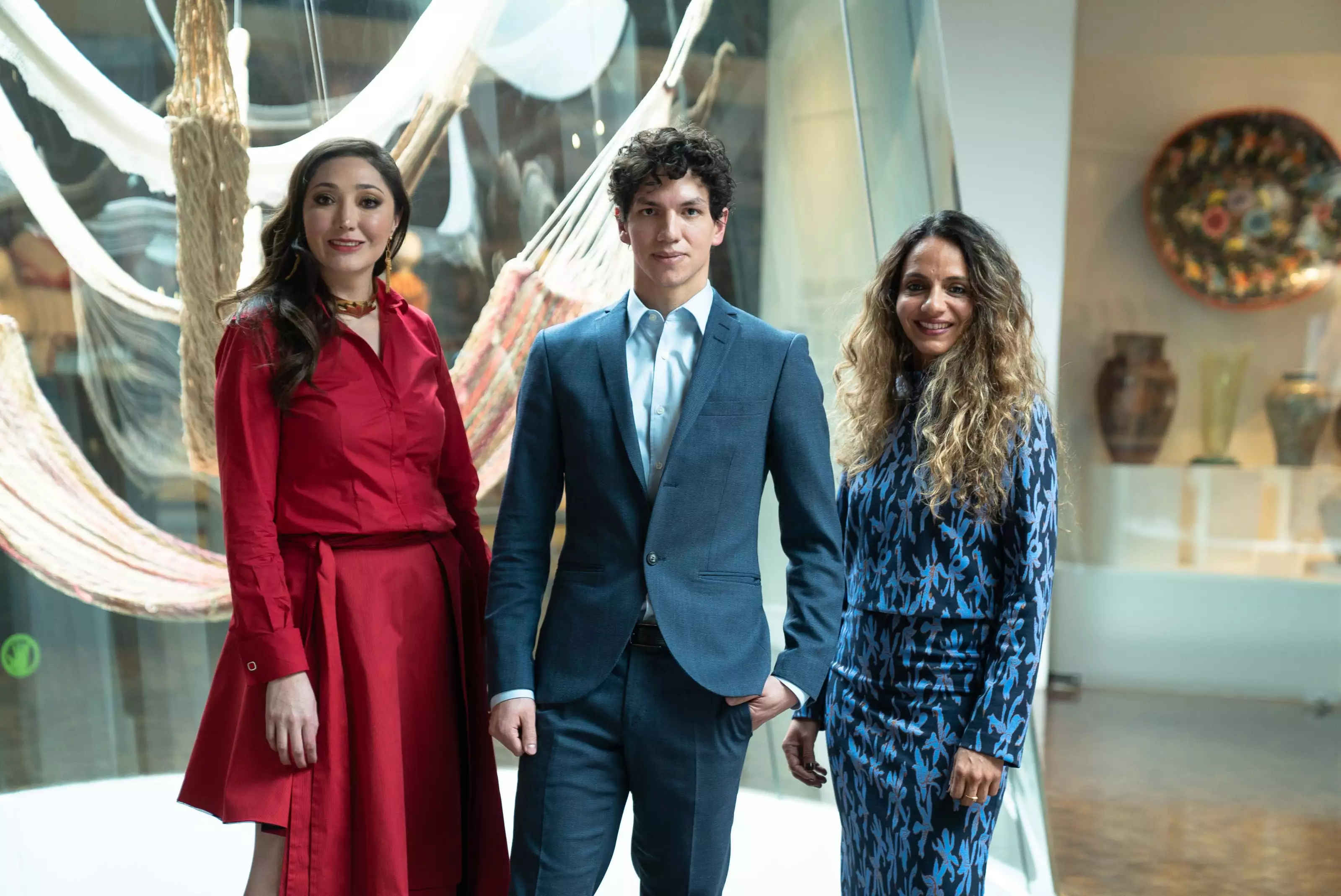 Claudio Landucci, Viviana Corcuera y Martín Olavarrieta en evento del MAP