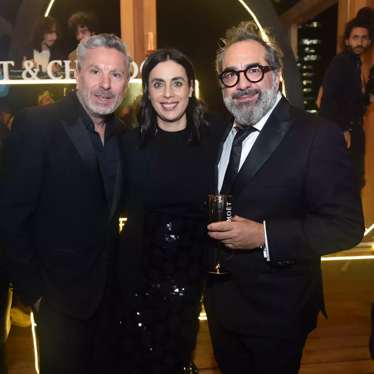 Franco Massini, Dario Yazbek y Manolo Caro celebran junto a Möet & Chandon