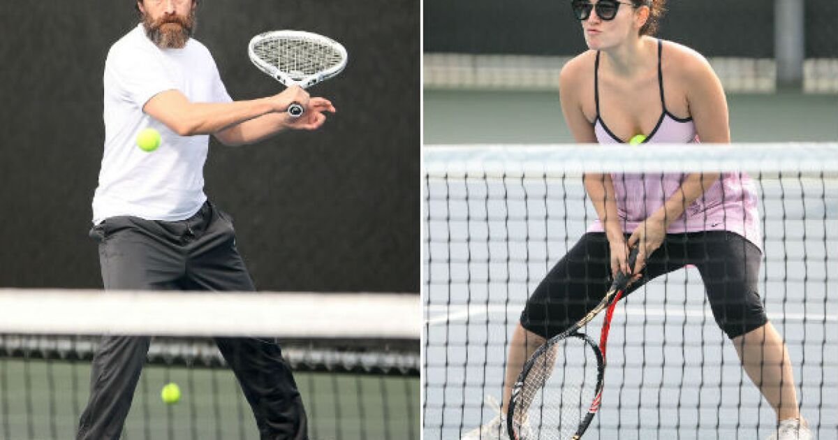 Ana de la Reguera y Demian Bichir se enfrentan en la cancha de tenis