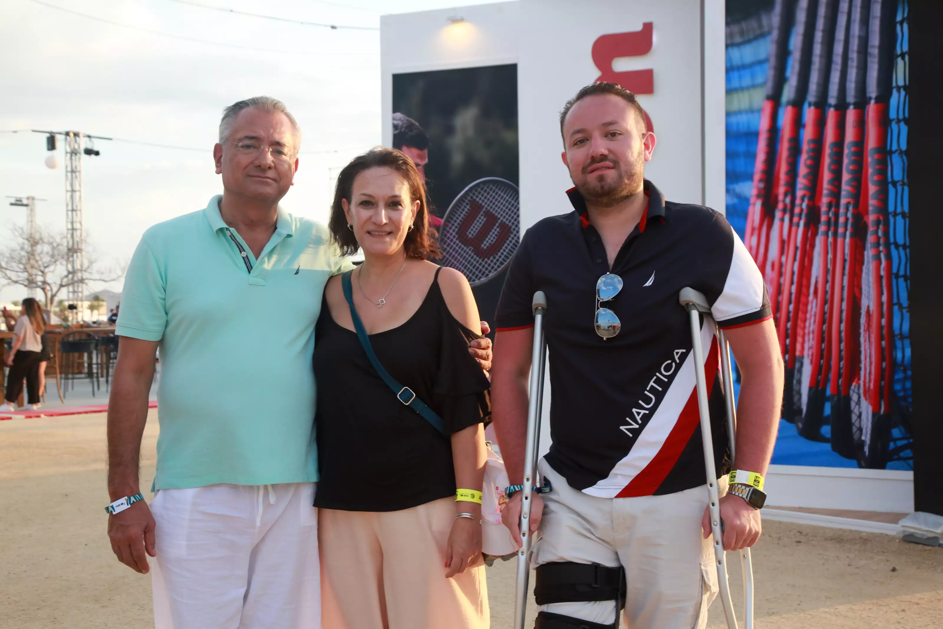 Ale Gaxiola, Isabel de Haro y Piero Ricci en el primer día del Abierto ...