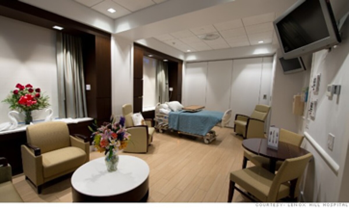 Habitación de cinco estrellas... en el hospital