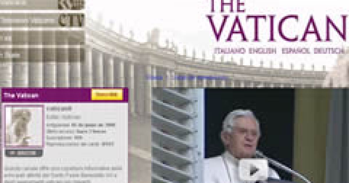 El Vaticano lanza canal en YouTube