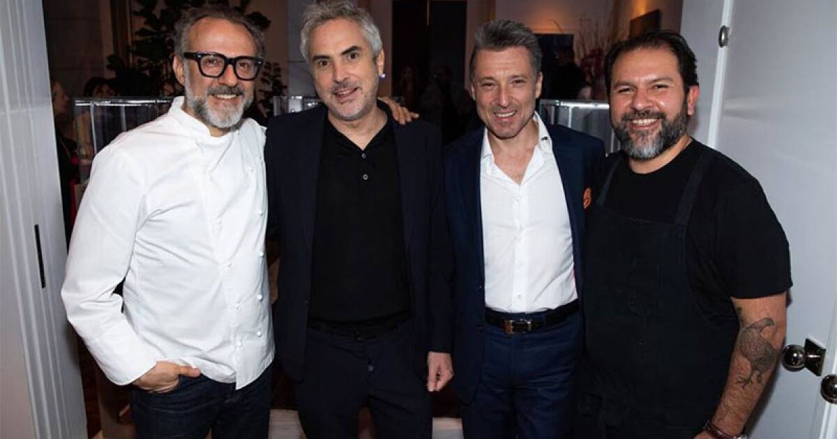 Massimo Bottura y Enrique Olvera hicieron una cena para Alfonso Cuarón