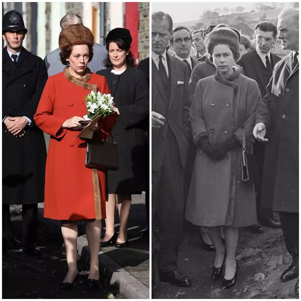 Dos gotas de agua, Olivia Colman se transforma en la reina Isabel II