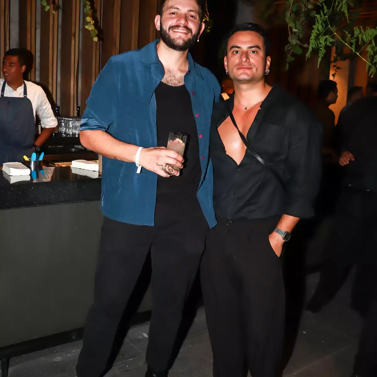 Alan Salomón y Nabille Fillat en la inauguración de Volga