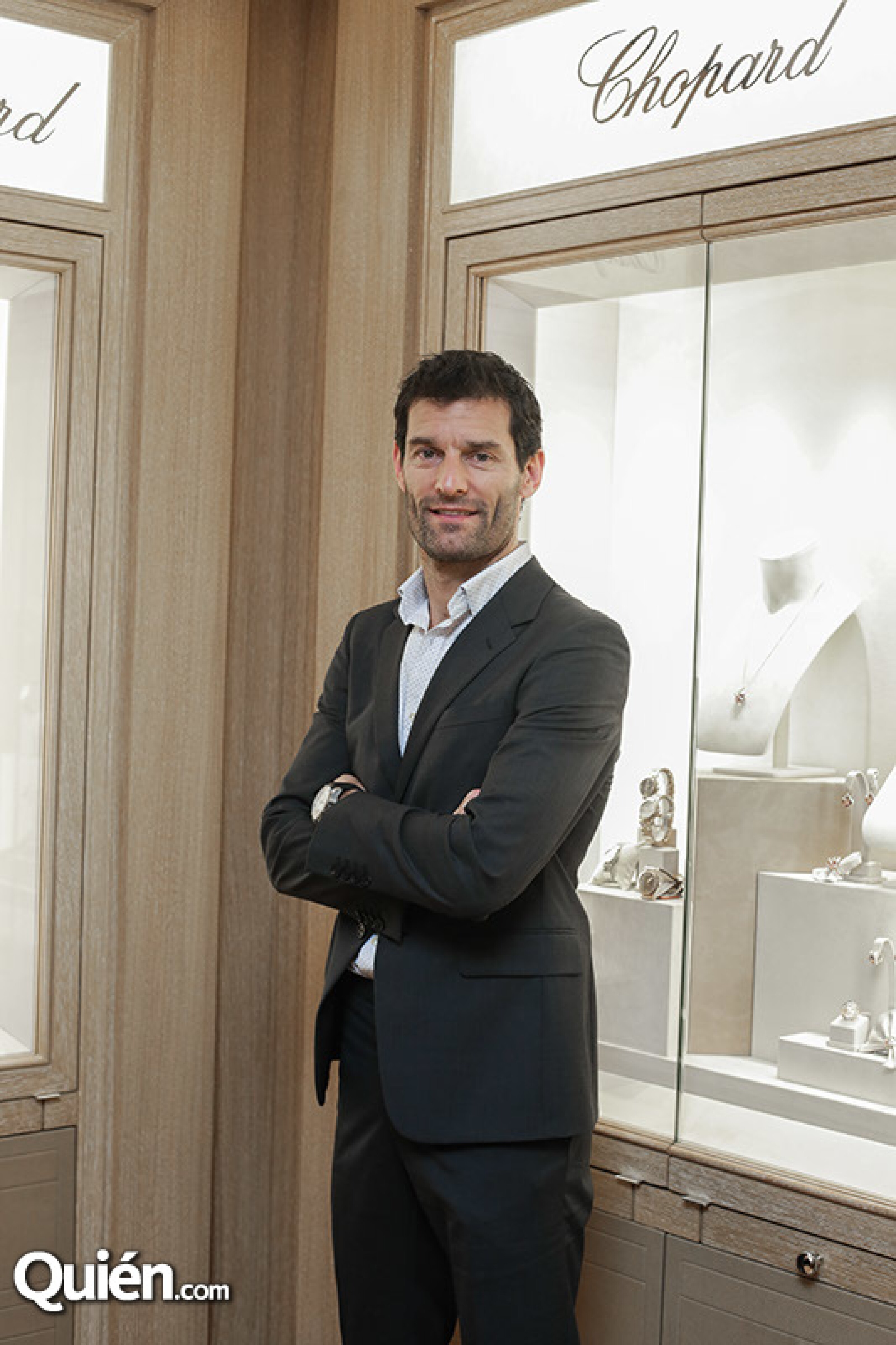 Mark Webber inaugura la boutique de Chopard