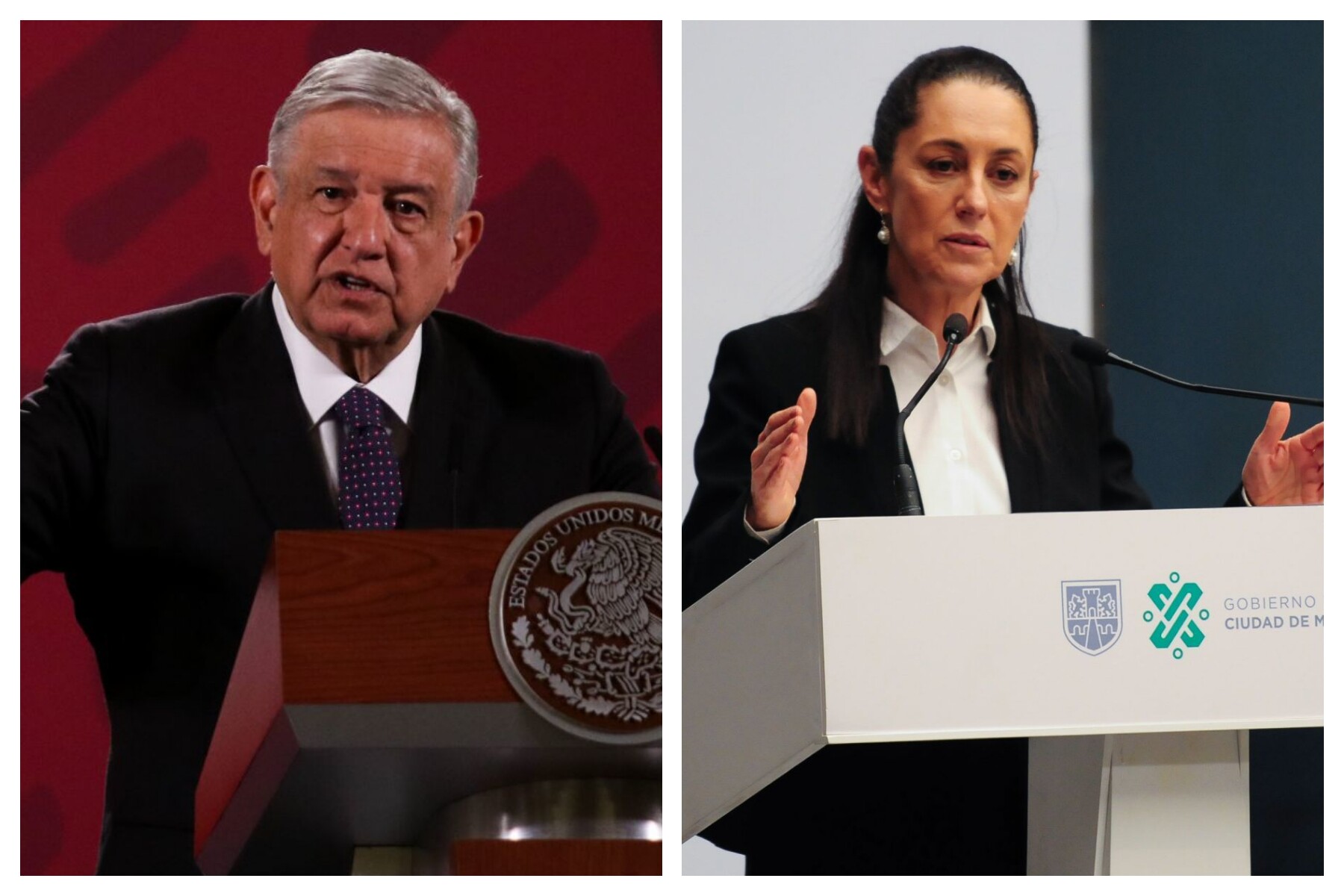 AMLO y Sheinbaum reprueban actos violentos en manifestaciones feministas