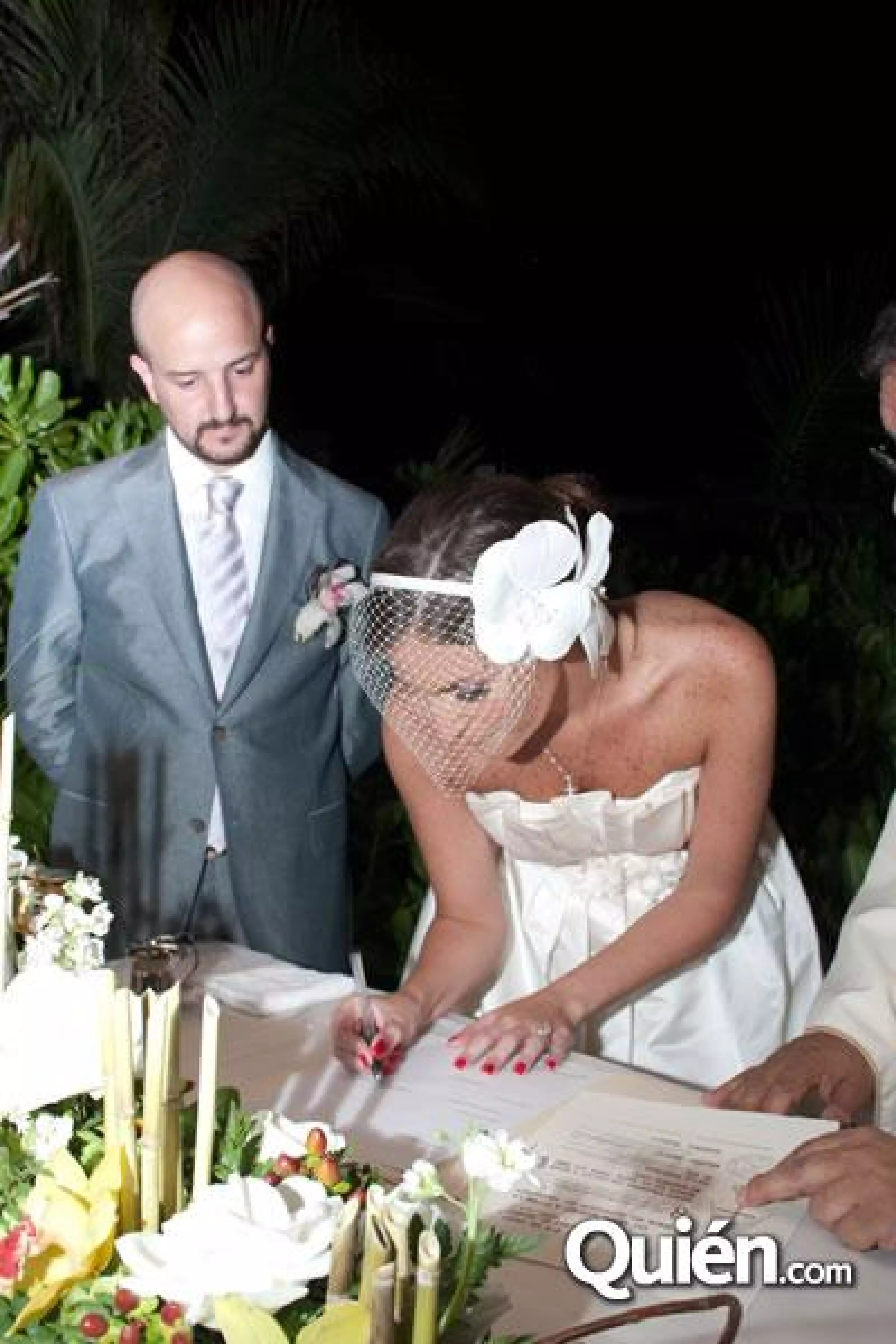 José Portilla y Angie Taddei se casaron en la Riviera Maya