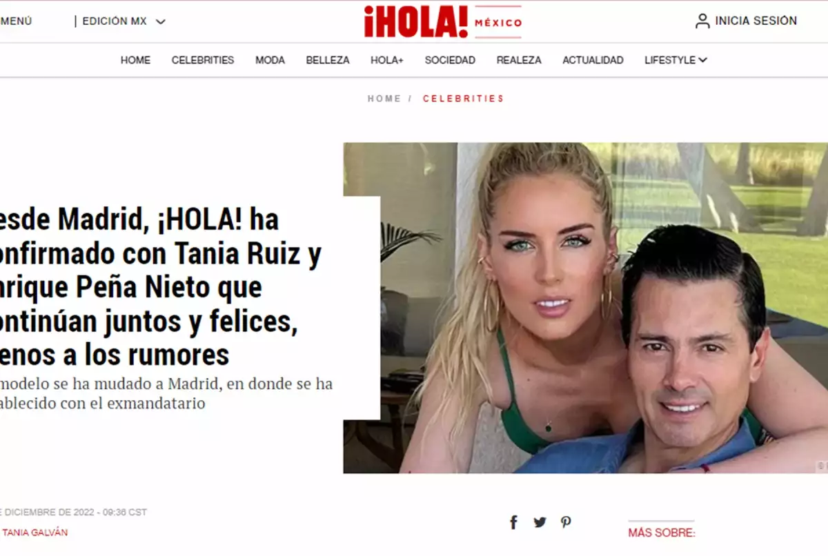 Los polémicos momentos que dejó el noviazgo de Peña Nieto y Tania Ruiz