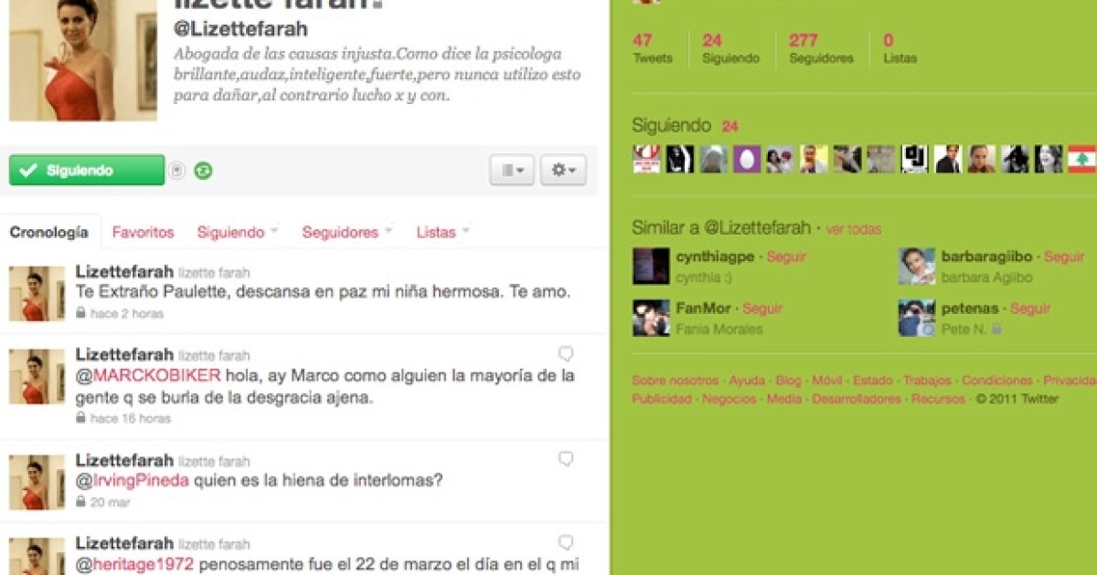Lizette Farah Recuerda A Paulette En Twitter