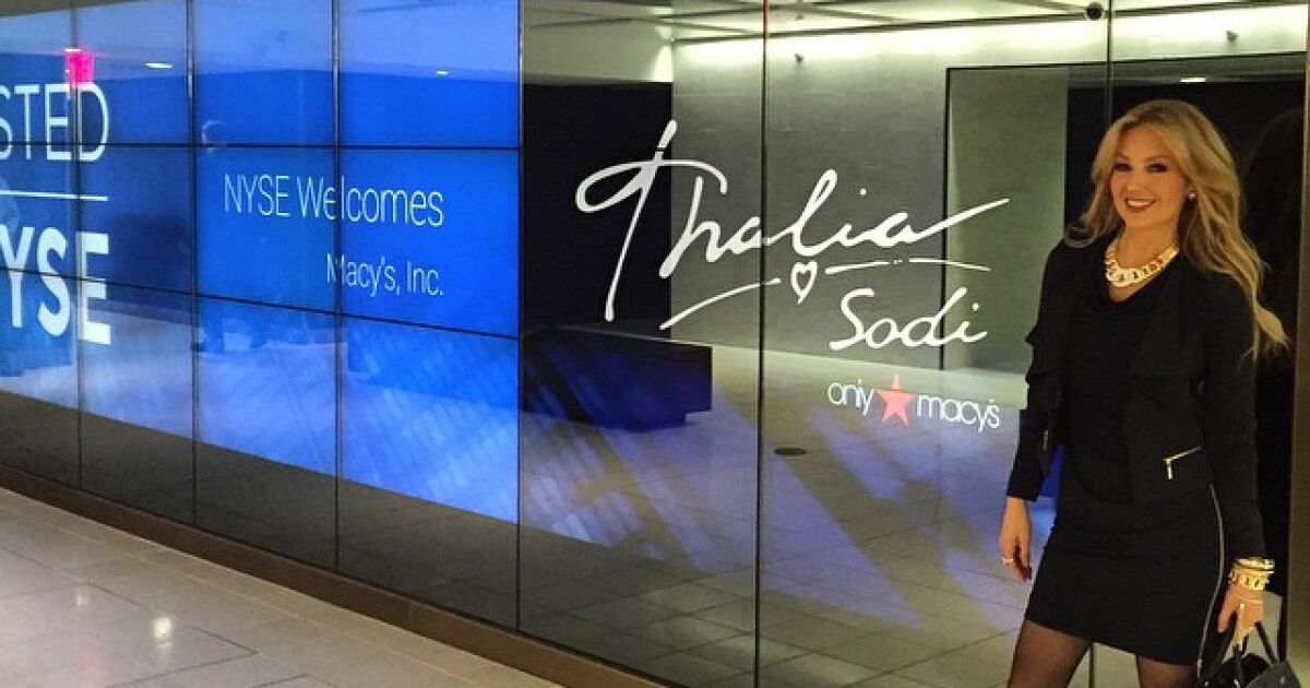 Thalía se convierte en`She Wolf´de Wall Street por un día