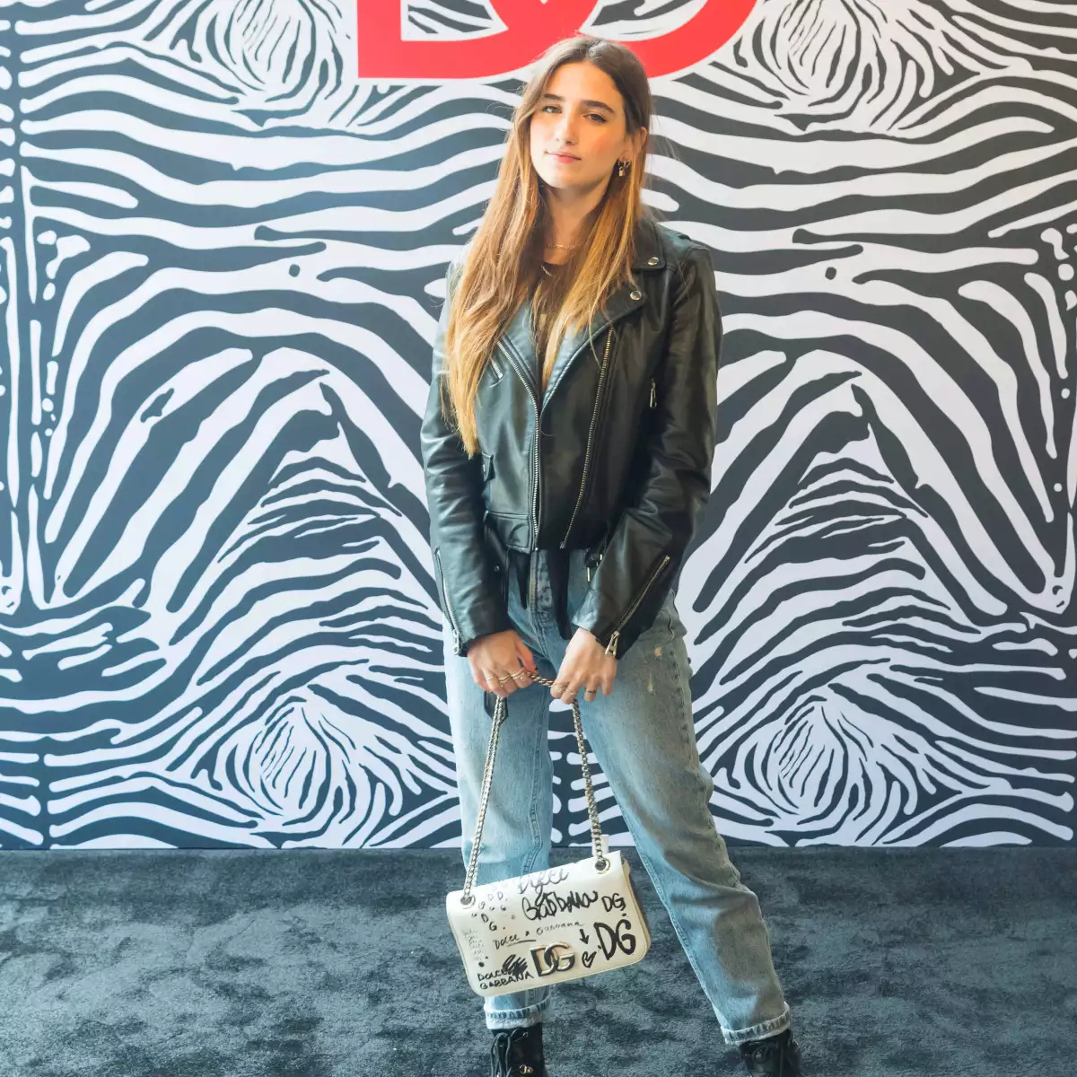 María Ibarra en la apertura de la flagship de Dolce & Gabbana