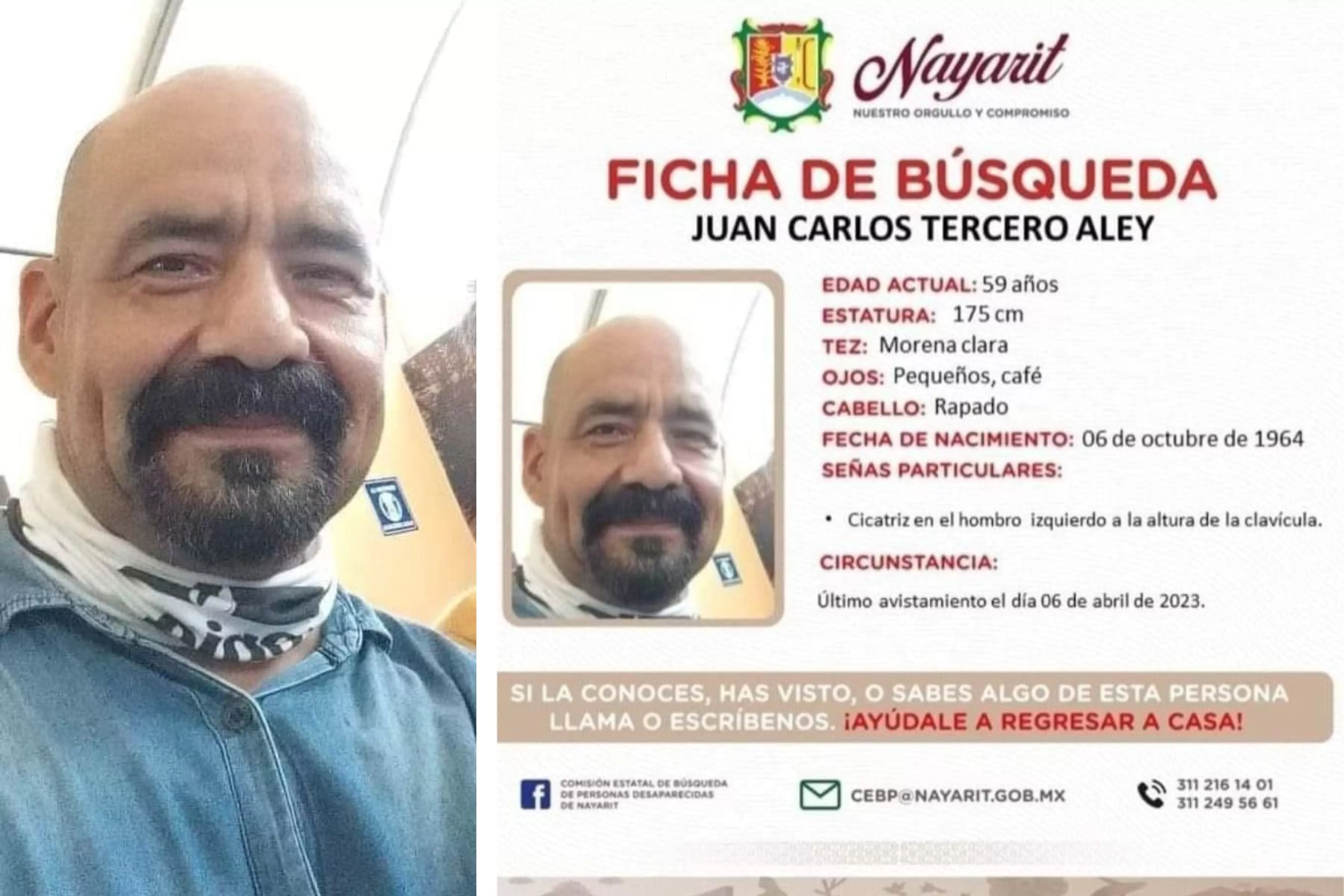 Juan Carlos Tercero Aley está desaparecido en Nayarit, exigen su búsqueda