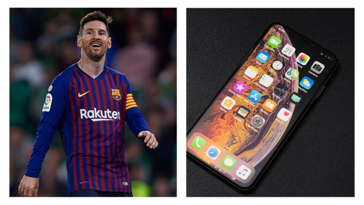 Lionel Messi tiene un iPhone XS Max bañado en oro