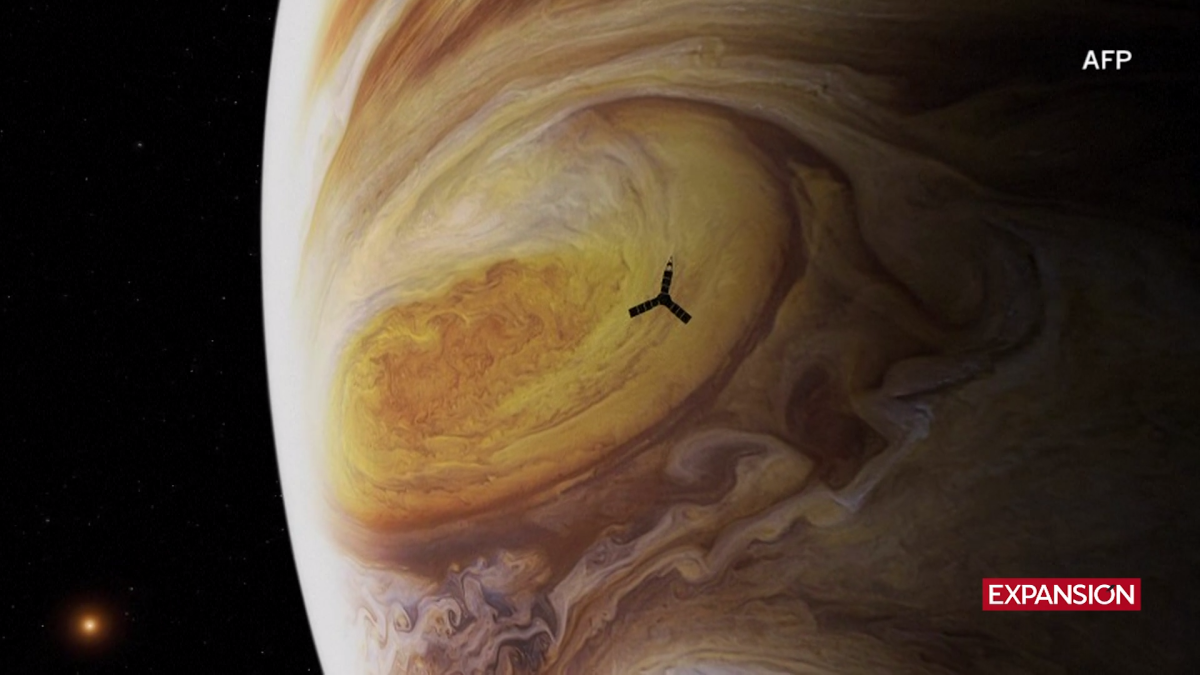 La NASA revela fotos de la Gran Mancha Roja de Júpiter